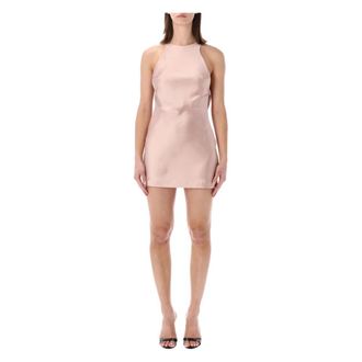 Andamane Carmen Satin Mini Dress - - Dresses - Damen - Rosa - M