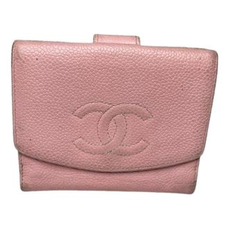 Chanel Portefeuille en cuir Pre-owned - Femme - Pre-owned - Rose - Taille: ONE Size