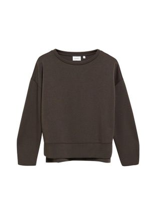 Comma Sweatshirt Sweatshirt Weiches Sweatshirt mit Faltendetail