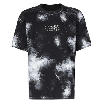 Maison Margiela Paint Jersey T-Shirt - - Tops - Herren - Schwarzk - XL