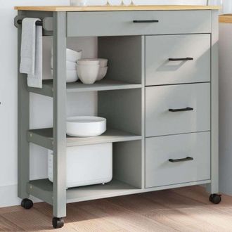 vidaXL vidaXL K&uuml;chenwagen MONZA 84x40x90 cm Massivholz Kiefer
