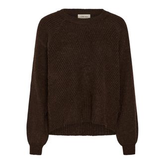 Cream Rundhals-Strickware - - Knitwear - Damen - Braun - XL