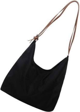 BESPORTBLE Paquet Fourre-tout Polyvalent Noir Paquet &agrave; Main Et Bandouli&egrave;re Femme Taille Moyenne Mat&eacute;riau Textile Usage Quotidien Et Shopping Design L&eacute;ger Et Spac