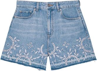 Ganni Damen, Shorts, Blau, W26Größe