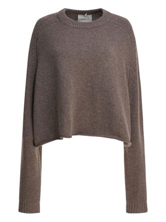 Lisa Yang Cropped-Kaschmirpullover - Grau