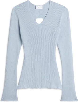 Axel Arigato Femme, Pulls, Bleu, Taille: 40 FR Tube Rib-Knit Wrap Top