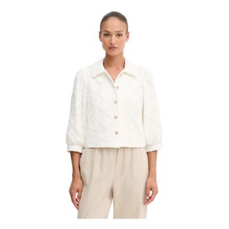 Joseph Ribkoff Baumwoll-Twill-Jacke mit Ballon&auml;rmeln - - Jackets - Damen - Beige - L