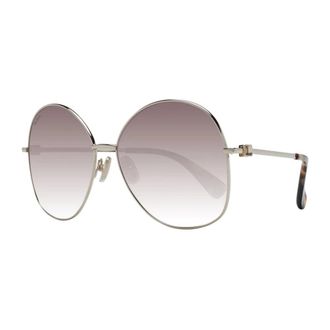 Max Mara Stilvolle runde Sonnenbrille mit braunem Farbverlauf - - Accessories - Damen - Gelb - ONE SIZE