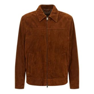 Brioni Homme, Vestes, Brun, Taille: 2XL Blouson en daim