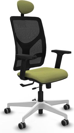 Piqueras y Crespo Verstellbarer Stuhl mit 2D-Armlehnen, h&ouml;henverstellbarer Lendenwirbelst&uuml;tze und festem Kopfteil, ausgestattet mit Syncro/Traslack und Schneideschaum, 