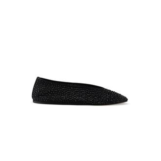 Le Monde Beryl Mesh Crystal Mary Jane Flat - - Shoes - Damen - Schwarzk - 36 1/2 EU