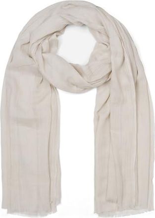 styleBREAKER &eacute;charpe femme l&eacute;g&egrave;re & transparente avec de courtes franges | foulard uni pour le printemps et l&eacute;t&eacute; | grand ch&acirc;le doux 188 x 100 cm, Beige