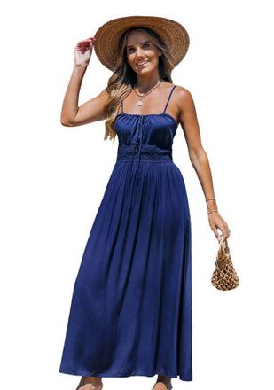 Cupshe Maxikleid Cami Tr&auml;ger gestreiftes Kleid