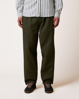 Faguo Pantalon droit kaki coton bio