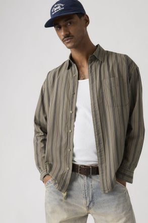 Levi's Chemise Loose En Velours C&ocirc;tel&eacute; - Homme - Marron / Bungee Cord Garment Dye - XL