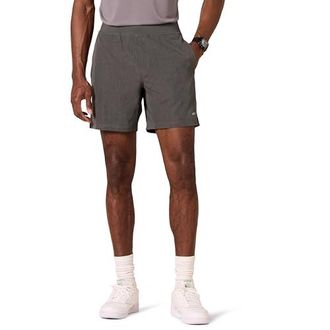 Amazon Essentials Short pour lEntraînement et la Course de 18cm, Tissu Technique et Extensible, Coupe Athlétique Homme, Charbon Chiné, XS