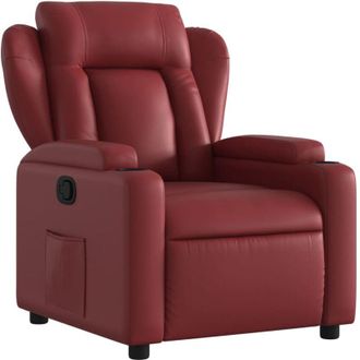 vidaXL Relaxsessel Weinrot Kunstleder Vidaxl