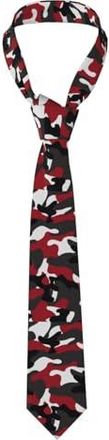 Generic Cravates Homme Motif Camouflage Rouge Soldat Classique Necktie Confortable Cravate Pour Hommes Pour Travail Mariage F&ecirc;te