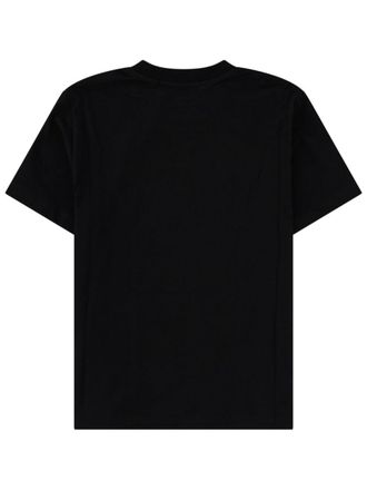 Msgm Lace-Embroidered Logo T-Shirt - Black