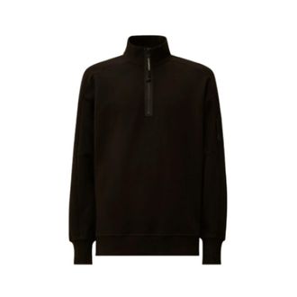 C.P. Company Brushed Emerized Diagonal Fleece Half Zip Sweatshirt - - Sweatshirts & Hoodies - Herren - Schwarzk - L