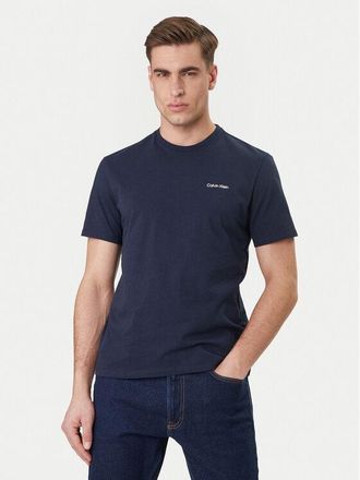 Calvin Klein T-Shirt Micro Logo LV04LC255G Dunkelblau Regular Fit