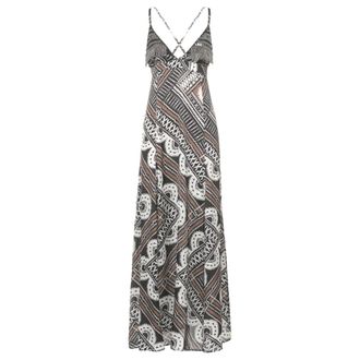 Miss Bikini Femme, Robes, Noir, Taille: 36 FR Robe Maxi Col V
