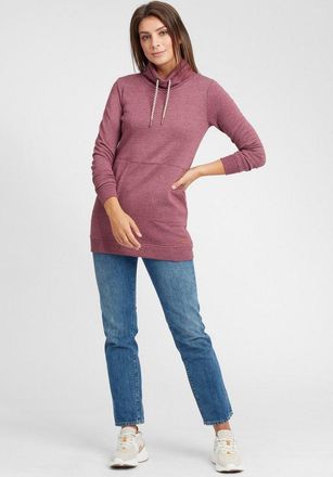 Oxmo Hoodie OXVilma Sweatpullover lang geschnitten mit Kordelzug