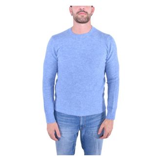 MC2 Saint Barth Alpaka-Rundhalspullover Elegant und vielseitig - - Knitwear - Herren - Blau - S