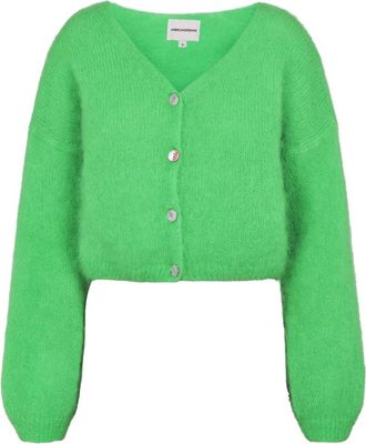 Americandreams Americandreams, Femme, Pulls, Vert, Taille: 38 FR Cornelia Cropped Cardigan