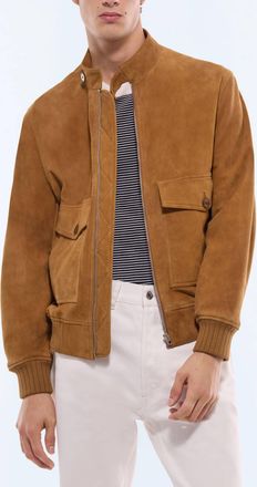 Fursac Blouson en daim &agrave; poches plaqu&eacute;es - Taille XXL - Homme