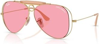 Ray-Ban The Shooter By Dolce&gabbana Sonnenbrillen Arista Gold Fassung Rosa Glas 53-09