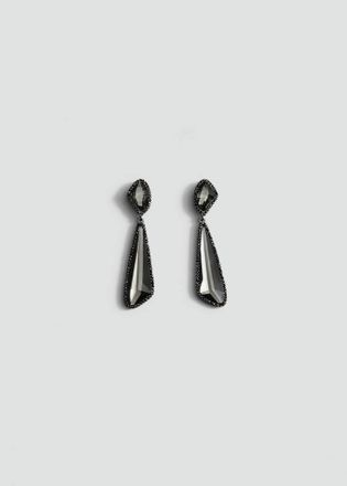 Mango Boucles doreilles pendantes argent - Femme - Taille unique - MANGO