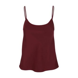 Plaîn Plain, Femme, Tops, Rouge, Taille: 38 FR Bordeaux Top With Spaghetti Straps