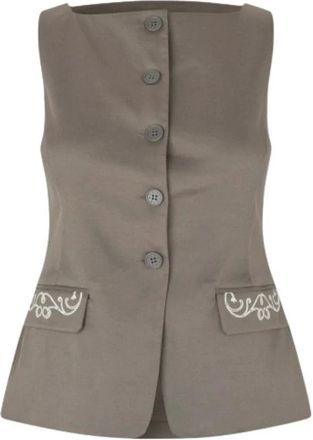 Stine Goya Femme, Vestes, Beige, Taille: 42 FR Tailored Tank Vest