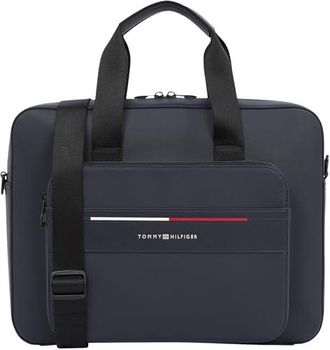 Tommy Hilfiger Sac pour Ordinateur Portable Homme Foundation Poche Ext&eacute;rieure, Bleu (Space Blue), Taille Unique
