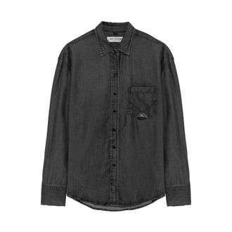 Roy Rogers Femme, Blouses et Chemises, Noir, Taille: 40 FR Chemise en Denim Danielle Regular Fit