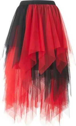 Generic Body m&eacute;tallique pour femme - Taille haute &eacute;lastique - Jupe midi - Jupe superpos&eacute;e irr&eacute;guli&egrave;re en maille - Jupe dHalloween, Violet clair, XXL