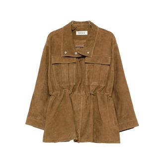 R&oacute;he Skulpturale Safari-Jacke - - Jackets - Damen - Braun - 3XS