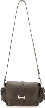 Hogan Womens Flap Small Bag Brown Leather Shoulder