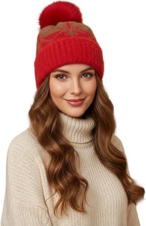 Generic Bonnet Femme Hiver Bonnet Femme Chapeau Femme Hiver Confortable Classique - Hiver Tricot Doubl&eacute; Polaire Ultra-Chaud, Protection Oreilles Thermique, Pa