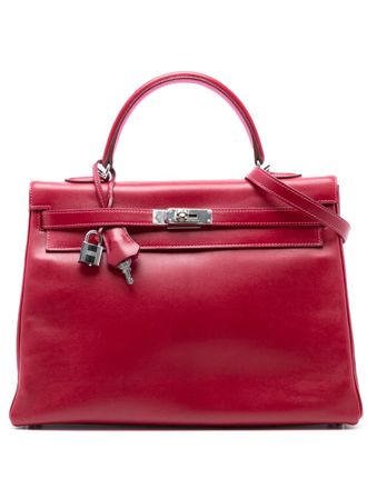Herm&egrave;s 2011 Verso Kelly II Retourne Satchel-Tasche aus Boxkalbsleder 35cm - Rosa