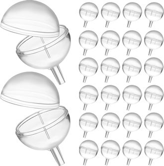 Artibetter DECORNIJIA 80 St&uuml;ck Transparente Schokoladenbecher aus Acryl f&uuml;r Pralinenstr&auml;u&szlig;e S&uuml;&szlig;igkeitenstrau&szlig;halter mit Glatter Runder Form f&uuml;r Selbstgemacht Blu