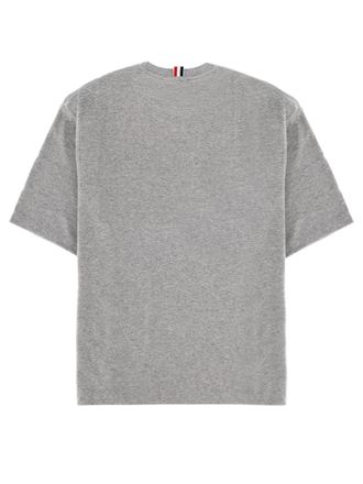 Thom Browne Oversize Fit Cotton T-Shirt - Gray