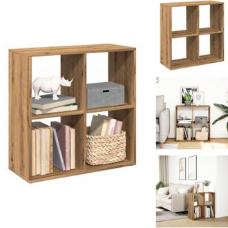 vidaXL Raumteiler-B&uuml;cherregal Artisan-Eiche 69,5x29x69,5 cm - Raumteiler - Raumtrenner - B&uuml;cherregal - Raumteiler B&uuml;cherregal