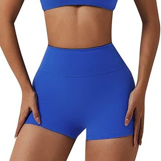 Generic Bermuda Et Short Femme Taille Haute Bleu Moulant Temps Sculptant Jersey Push Salle Extensible Achat Trou&eacute; &Eacute;lasthanne Marin Brassiere Shirt Promo Appar