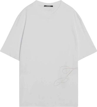 Jacquemus Homme, Tops, Blanc, Taille: XL T-shirt Girocollo Manica Corta