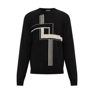 Versace Round-Neck Strickwaren - - Knitwear - Herren - Schwarzk - XL