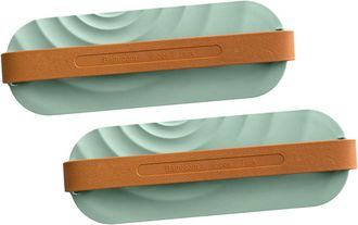 Angoily 2 St&uuml;ck Wandmontiertes Schuhregal mit Abtropffl&auml;che f&uuml;r Hausschuhe Platzsparender Schuhorganizer aus Gr&uuml;nem Kunststoff Wandhalterung f&uuml;r Badezimmer un