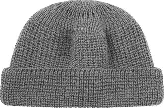 Hanseheld Strickm&uuml;tze Seeb&auml;r GOTS Dockerm&uuml;tze Seemannsm&uuml;tze kurz und flach - Grau | Seemannsm&uuml;tze | GOTSs Zertifiziert | Organic | kbT | Bio | Nachhaltig | Made