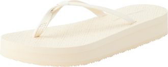 Tommy Hilfiger Damen Flip Flops Beach Sandal Badeschuhe, Weiß (Calico), 39